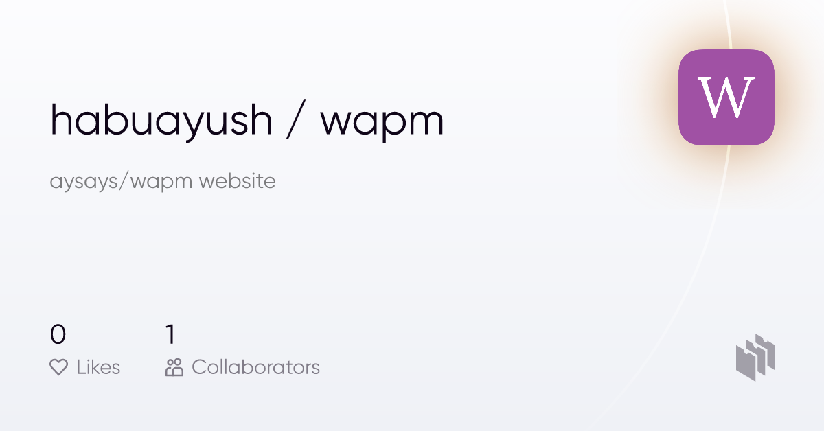 habuayush/wapm: aysays/wapm website