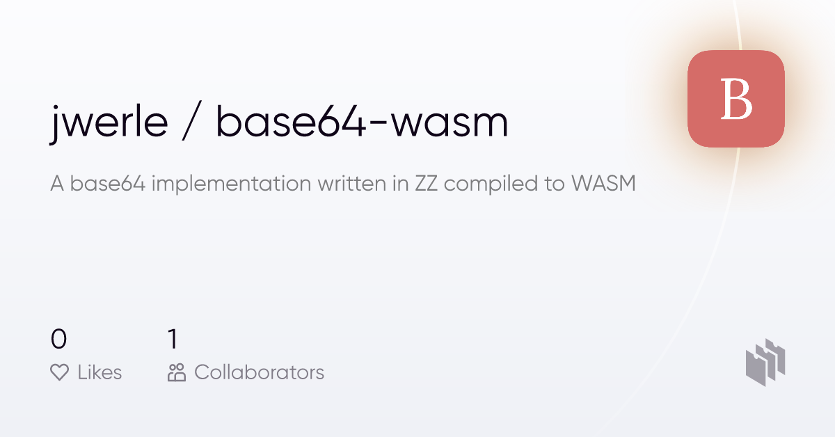 jwerle/base64-wasm: A base64 implementation written in ZZ compiled to WASM