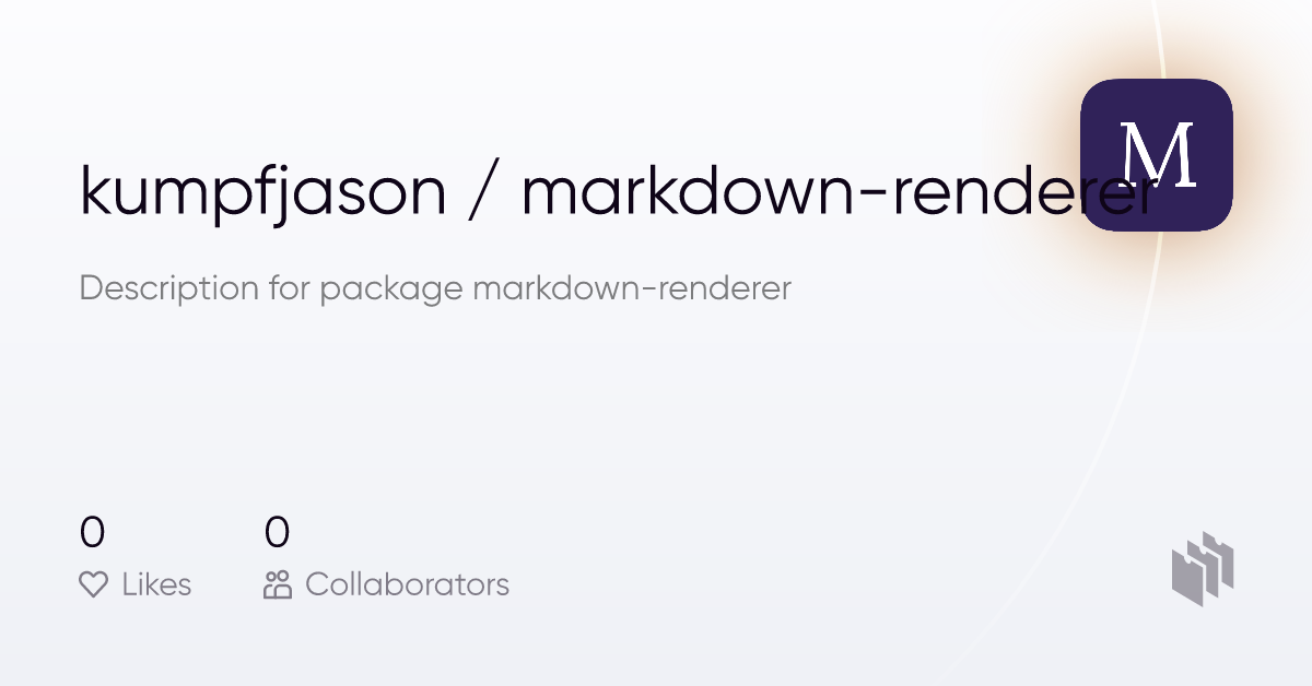 Kumpfjasonmarkdown Renderer Description For Package Markdown Renderer 8294