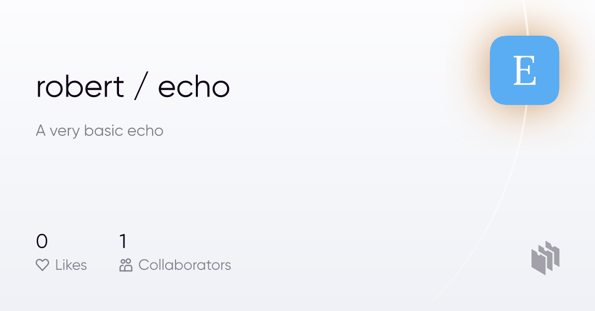 robert/echo: A very basic echo