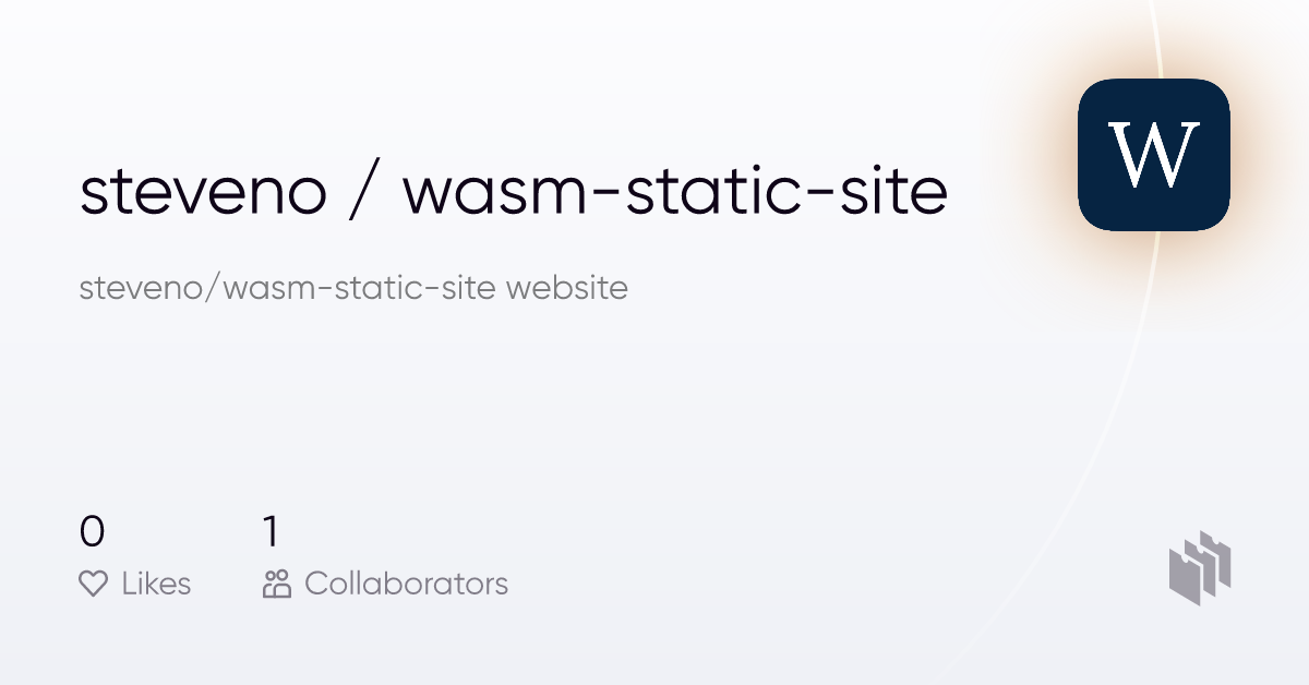 steveno/wasm-static-site: steveno/wasm-static-site website