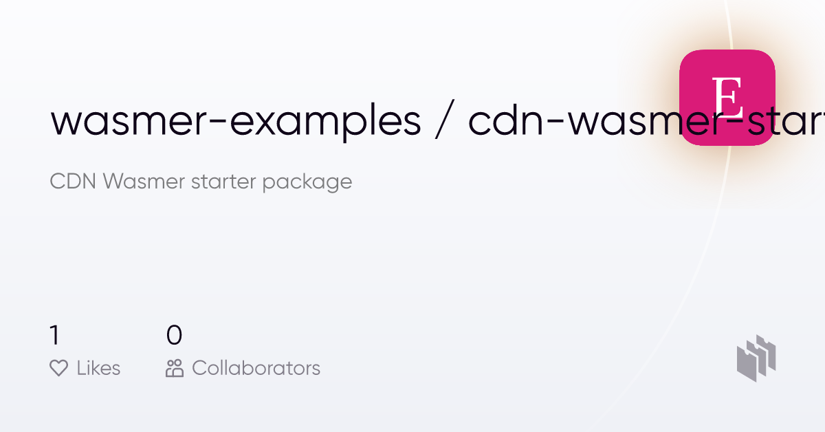 wasmer-examples/cdn-wasmer-starter: CDN Wasmer starter package