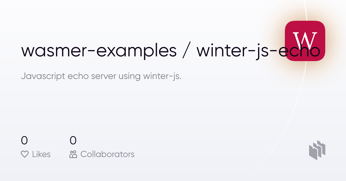 wasmer-examples/winter-js-echo: Javascript echo server using winter-js
