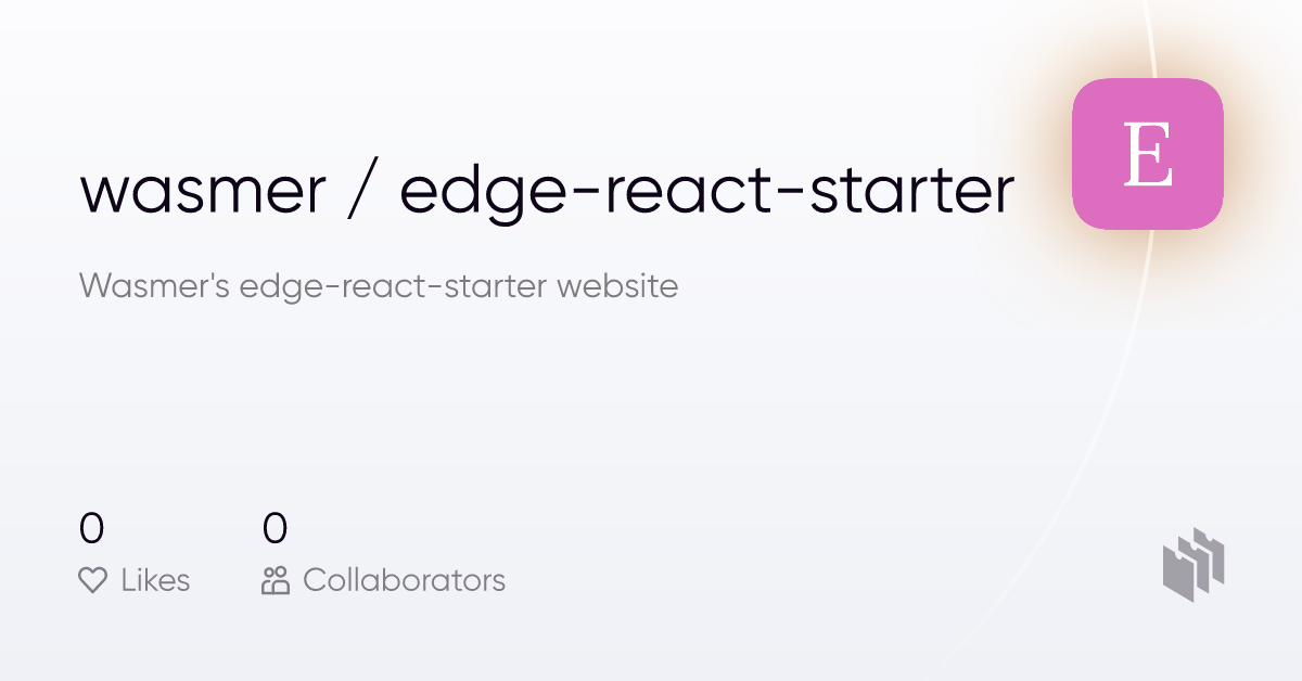 wasmer/edge-react-starter: Wasmer's edge-react-starter website wasmer/edge-react-starter: Wasmer's edge-react-starter website