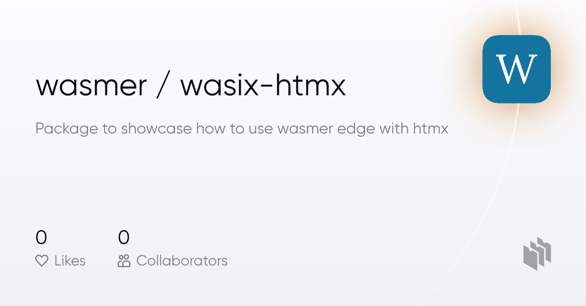 wasmer/wasix-htmx: Package to showcase how to use wasmer edge with htmx