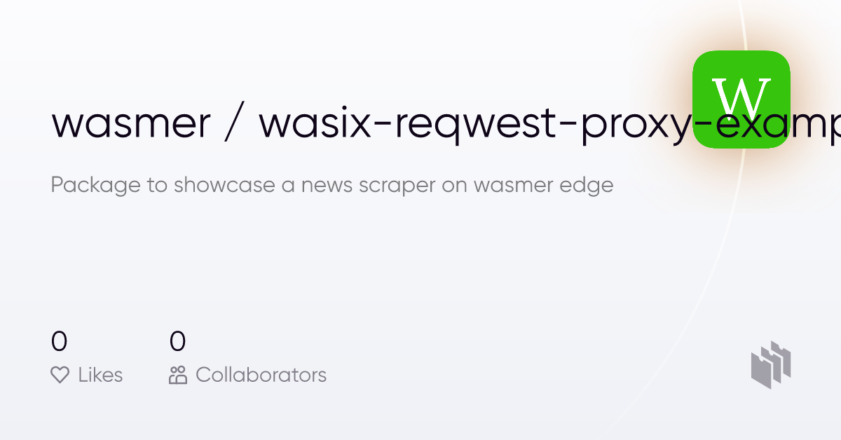 wasmer/wasix-reqwest-proxy-example: Package to showcase a news scraper on wasmer edge