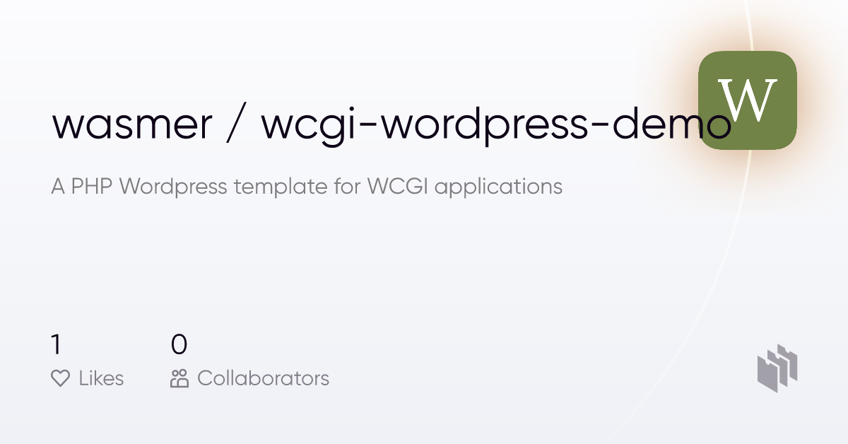 wasmer/wcgi-wordpress-demo: A PHP Wordpress template for WCGI applications